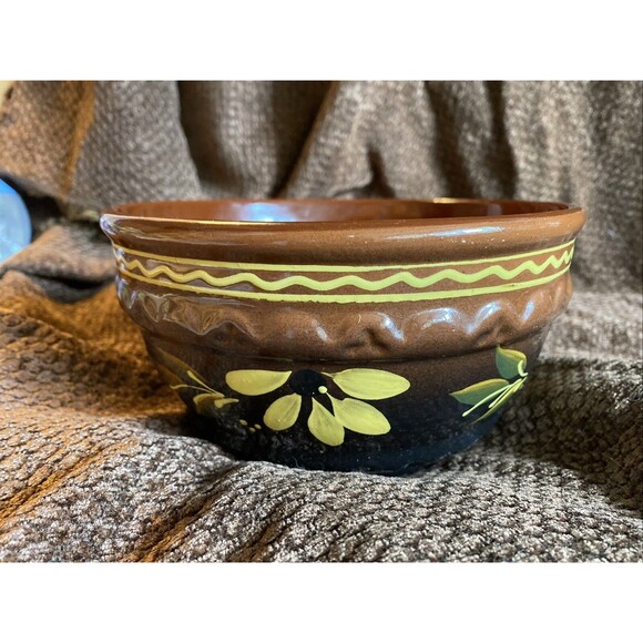 Unmarked | Dining | Vintage Signed Hand Painted Red Ware Bowl 8 34 X 4 ...